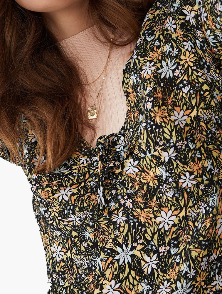 MyRunway | Shop Cotton On Multi Caroline Floral Violet Long Sleeve Mini ...