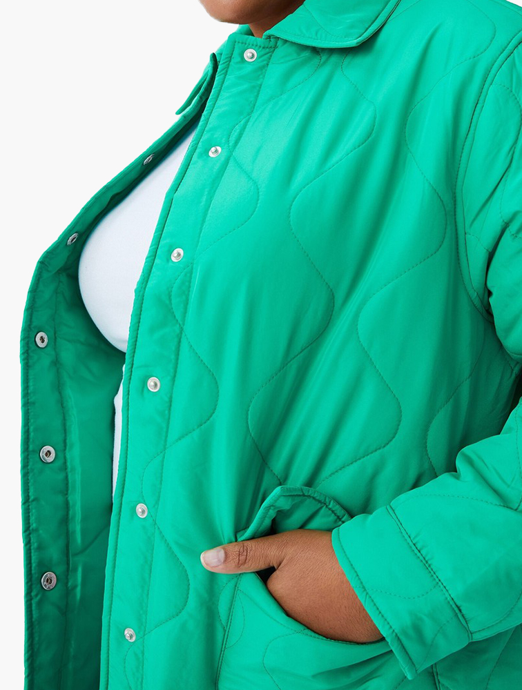 MyRunway | Shop Cotton On Curve quilted shacket - bright green for ...