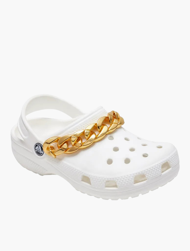 MyRunway | Shop Crocs Gold Cuban Strap Chain Jibbitz for Women & Men ...