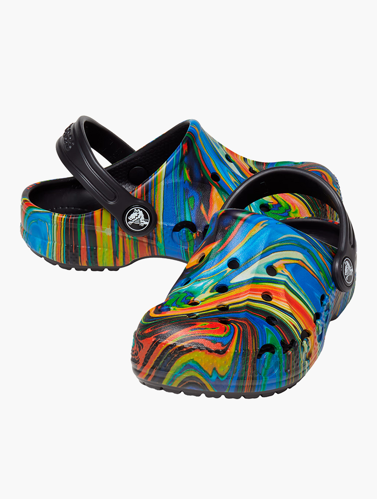 MyRunway | Shop Crocs Toddlers Black & Multi Baya Graphic Clogs for ...
