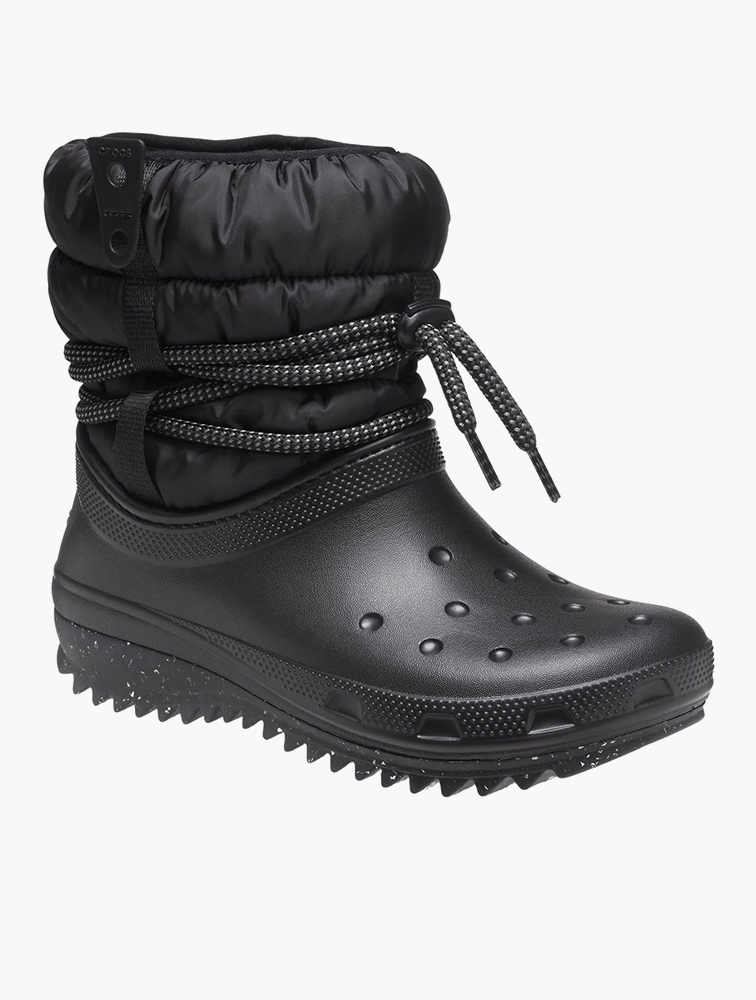 MyRunway | Shop Crocs Black Classic Neo Puff Luxe Boots for Women from ...