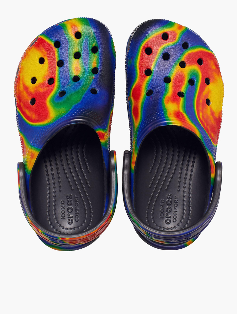 Shop Crocs Navy & Black Classic Solarized Clogs for Kids from MyRunway ...