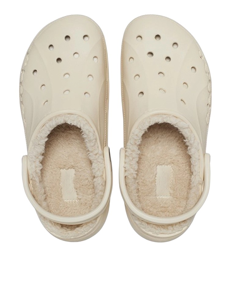 MyRunway | Shop Crocs Winter White Baya Platform Lined Clogs for Women ...