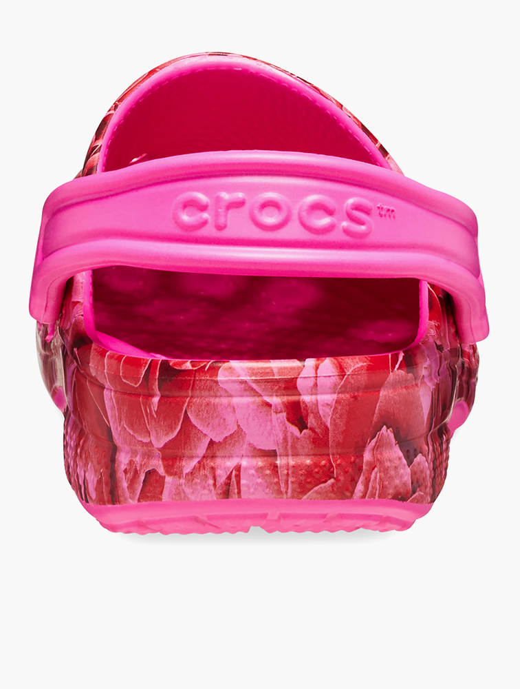 MyRunway | Shop Crocs Electric Pink Baya Floral Clogs for Women & Men ...