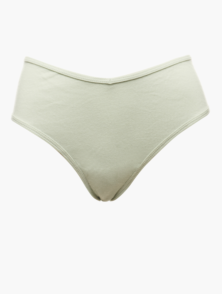 MyRunway | Shop Daily Finery Sage Ribbed Briefs for Women from MyRunway ...