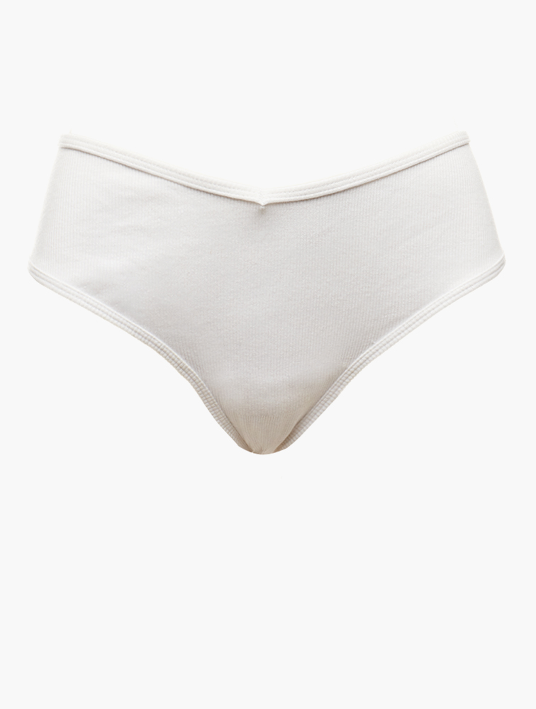 MyRunway | Shop Daily Finery White Ribbed Briefs for Women from ...