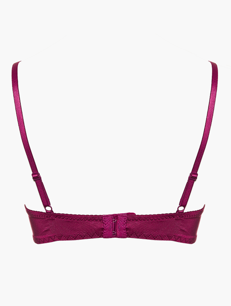 MyRunway | Shop Daily Finery Magenta Purple Lace Trim T-Shirt Bra for ...