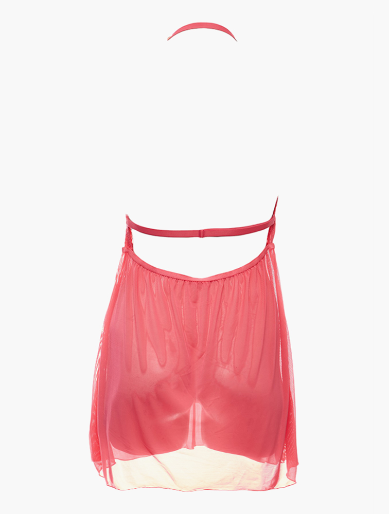 MyRunway | Shop Daily Finery Red Lace Mesh Chemise for Women from ...