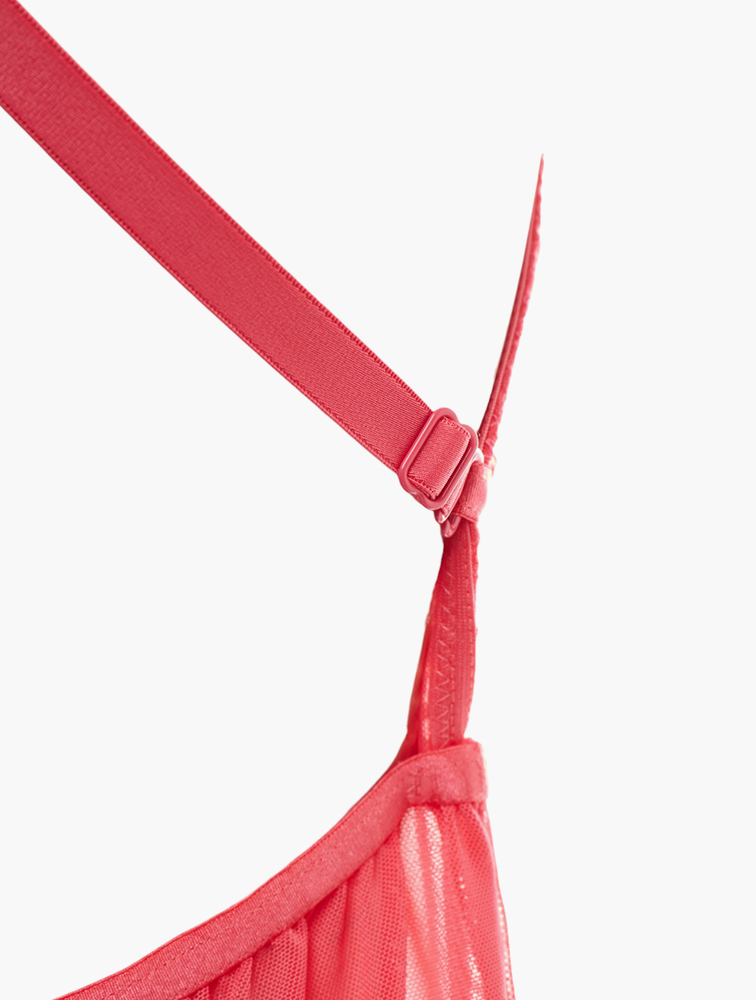 MyRunway | Shop Daily Finery Red Lace Mesh Chemise for Women from ...