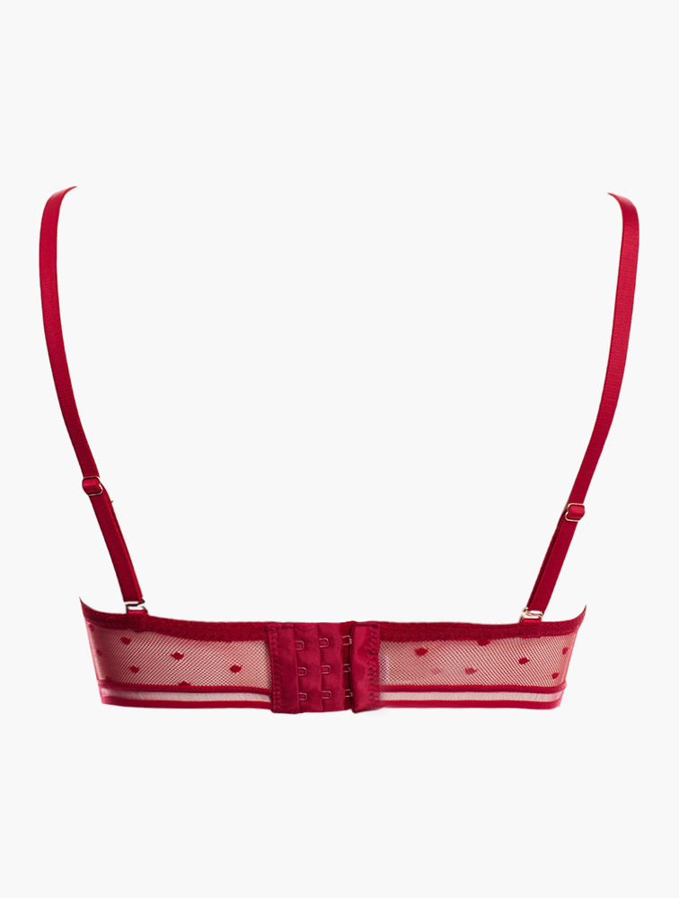 MyRunway | Shop Daily Finery Red Balconette Lace Bra for Women from ...