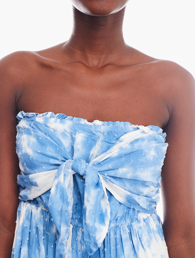 MyRunway | Shop Daily Finery Blue Boobtube Tiered Dress for Women from ...