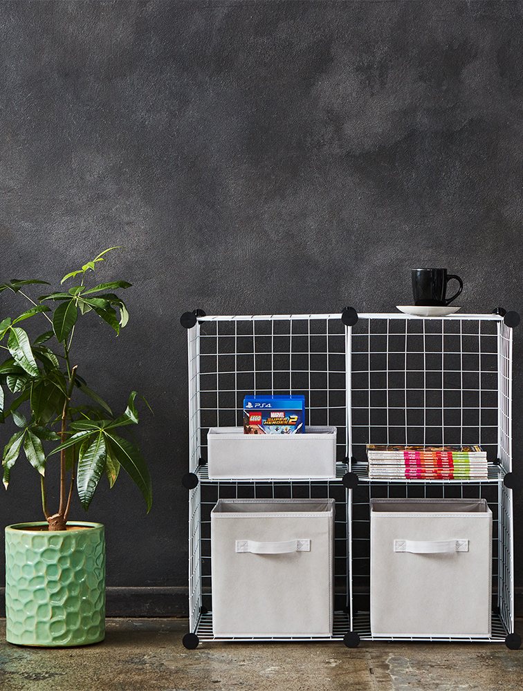 MyRunway | Shop Daily Home White Modular Wire Storage Cubes 4 Piece for ...