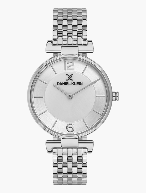 MyRunway | Shop Daniel Klein Silver Stainless Steel Dial with Baton ...