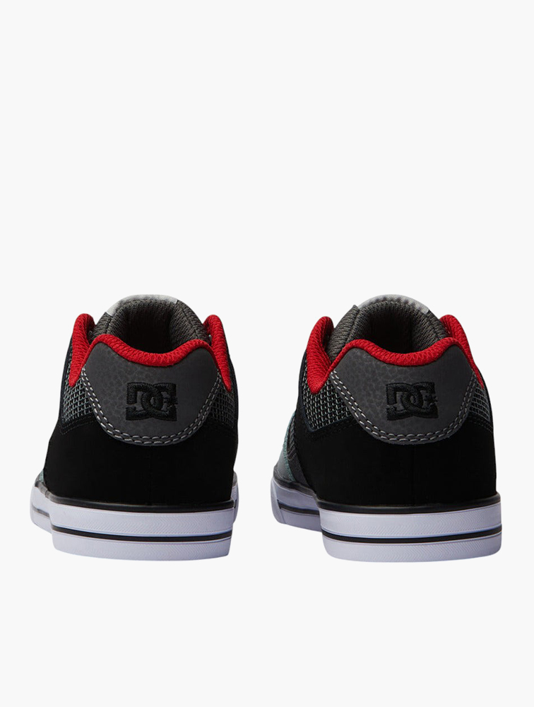 MyRunway | Shop DC Shoes Red & Heather Grey Pure Elastic Sneakers for ...