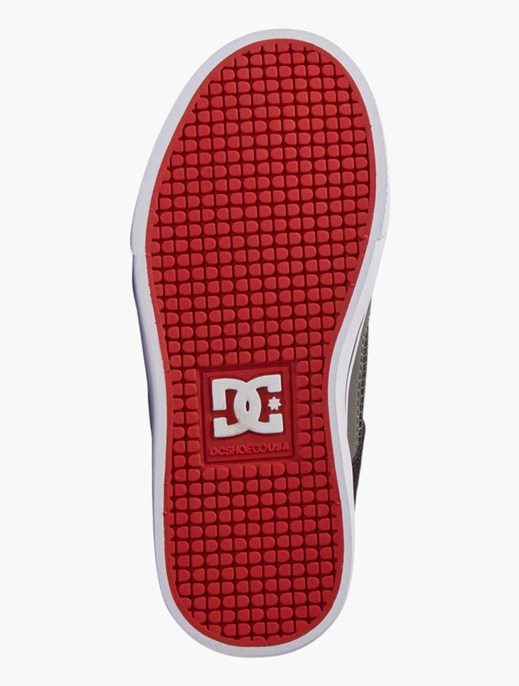 MyRunway | Shop DC Shoes Red & Heather Grey Pure High Sneakers for Kids ...