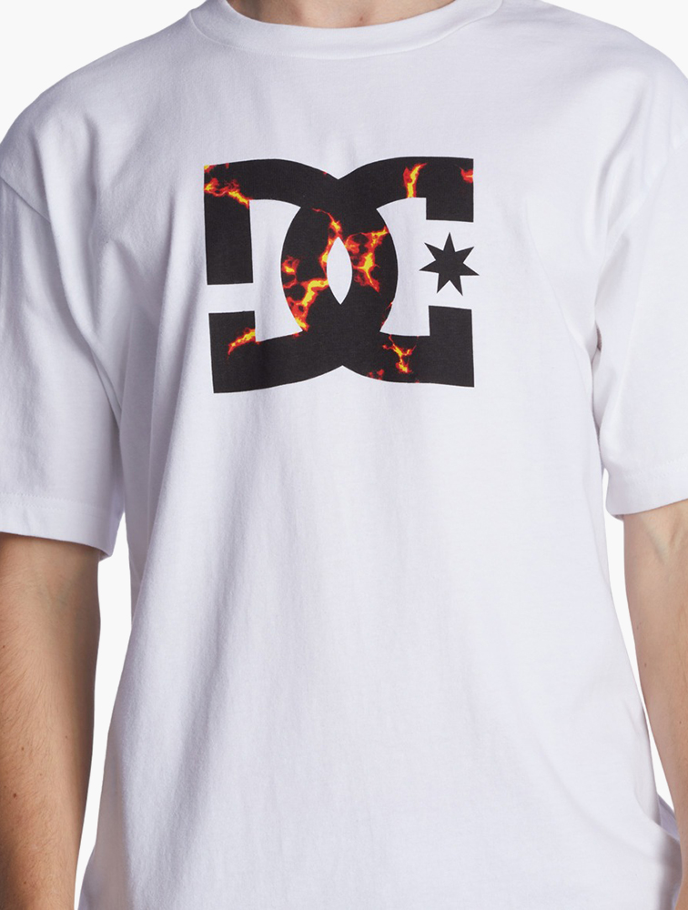 MyRunway | Shop DC Shoes White & Fire Dc Star Fill Short Sleeve Tee for ...