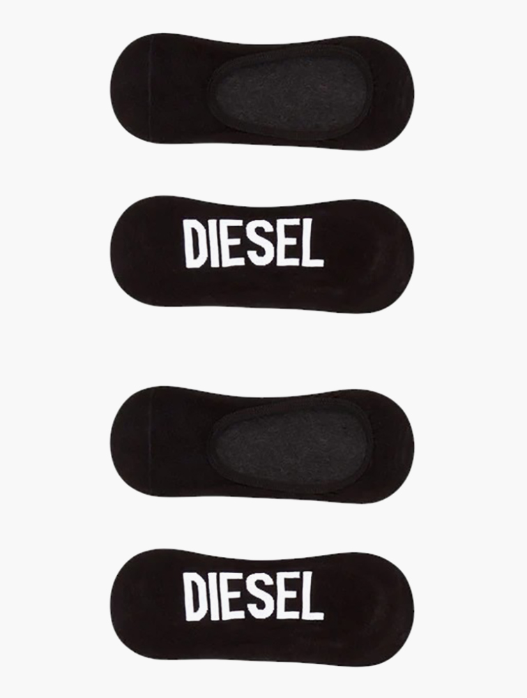 MyRunway | Shop Diesel Black Invisible Logo Socks 2 Pack for Men from ...