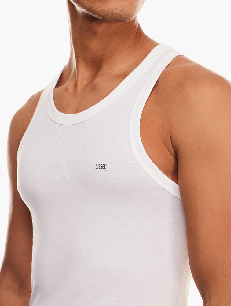 MyRunway | Shop Diesel White Classic Tank Top for Men from MyRunway.co.za