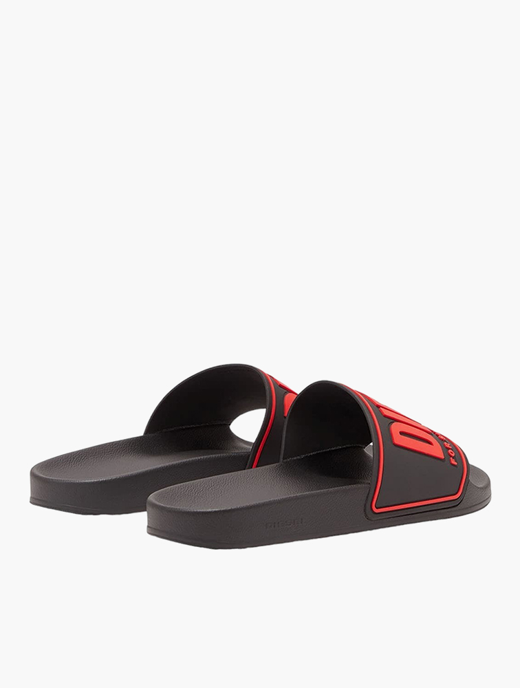 MyRunway | Shop Diesel Black & Red Sa-Mayemi Cc Slides for Men from ...