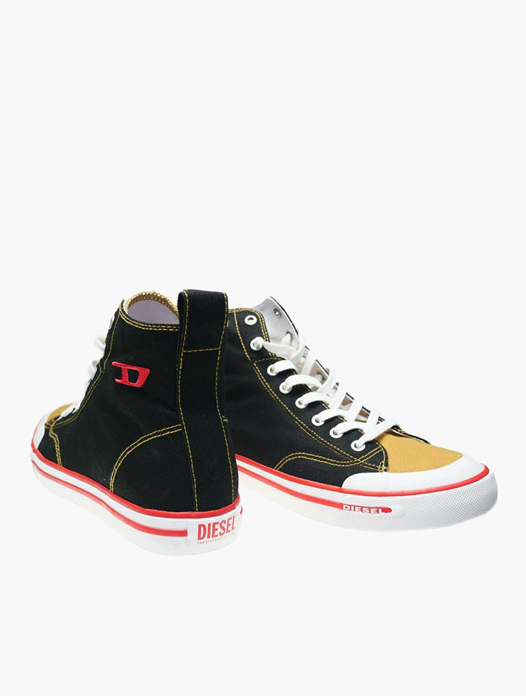 MyRunway | Shop Diesel Black & Multi S-Athos Mid Sneakers for Men from ...