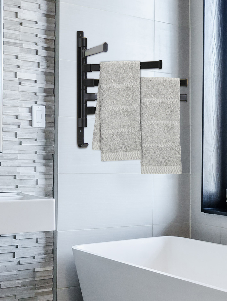 MyRunway | Shop Fine Living Black Multi Towel Rack for Women & Men from ...
