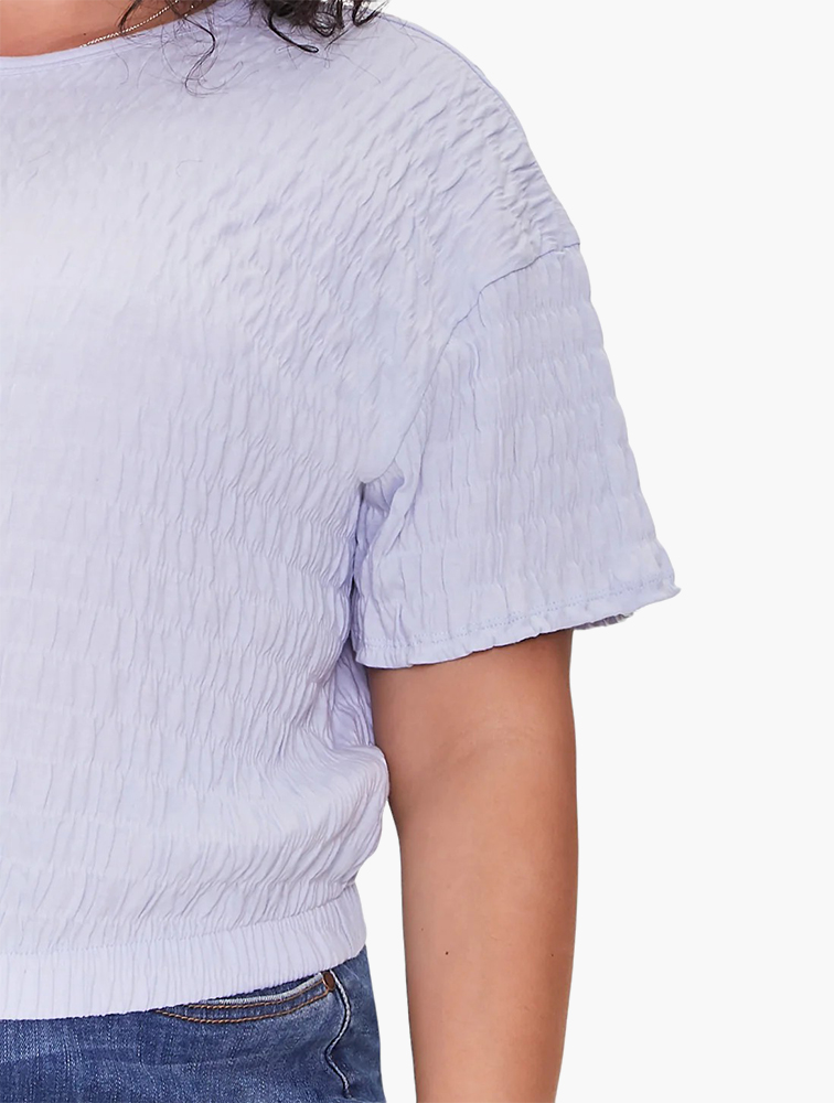 MyRunway | Shop Forever 21 Crystal Plus Size Textured Crew Neck Shirt ...