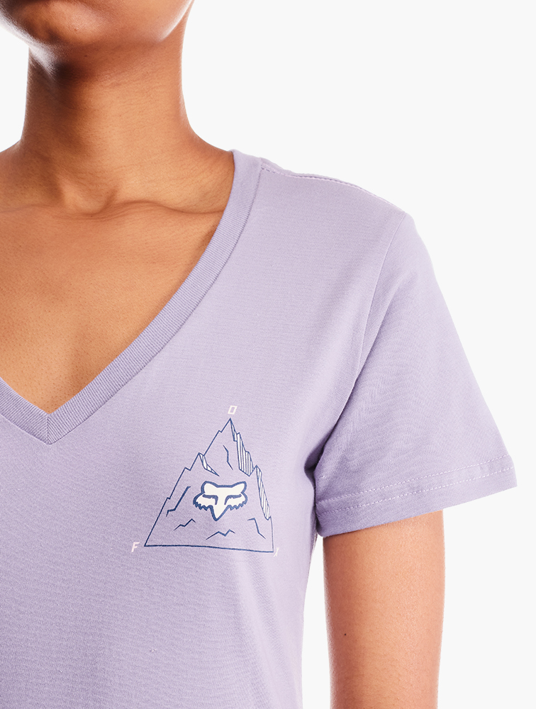 MyRunway | Shop Fox Lilac Still In V Neck Ss Tee for Women from ...