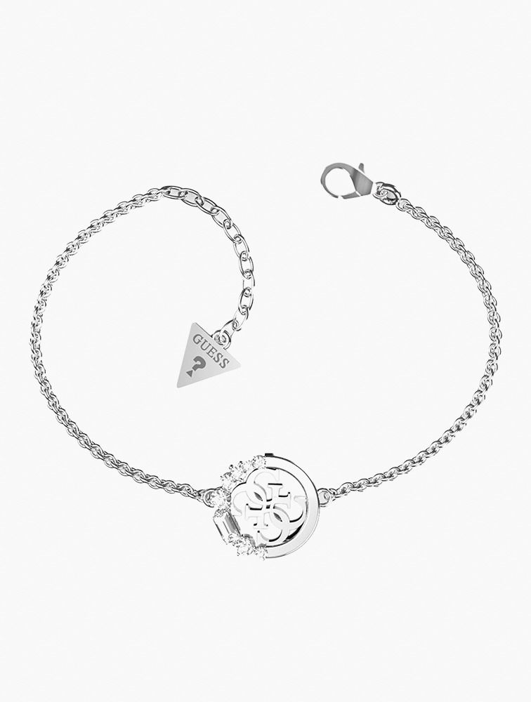 MyRunway | Shop GUESS Silver Pure Light Tiny Chain Charm Bracelet for ...