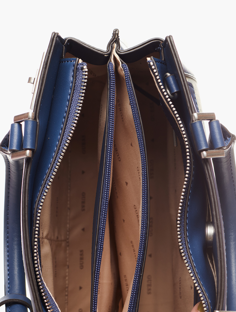 MyRunway | Shop GUESS Denim Ombre Logo Katey Luxury Satchel Bag for ...