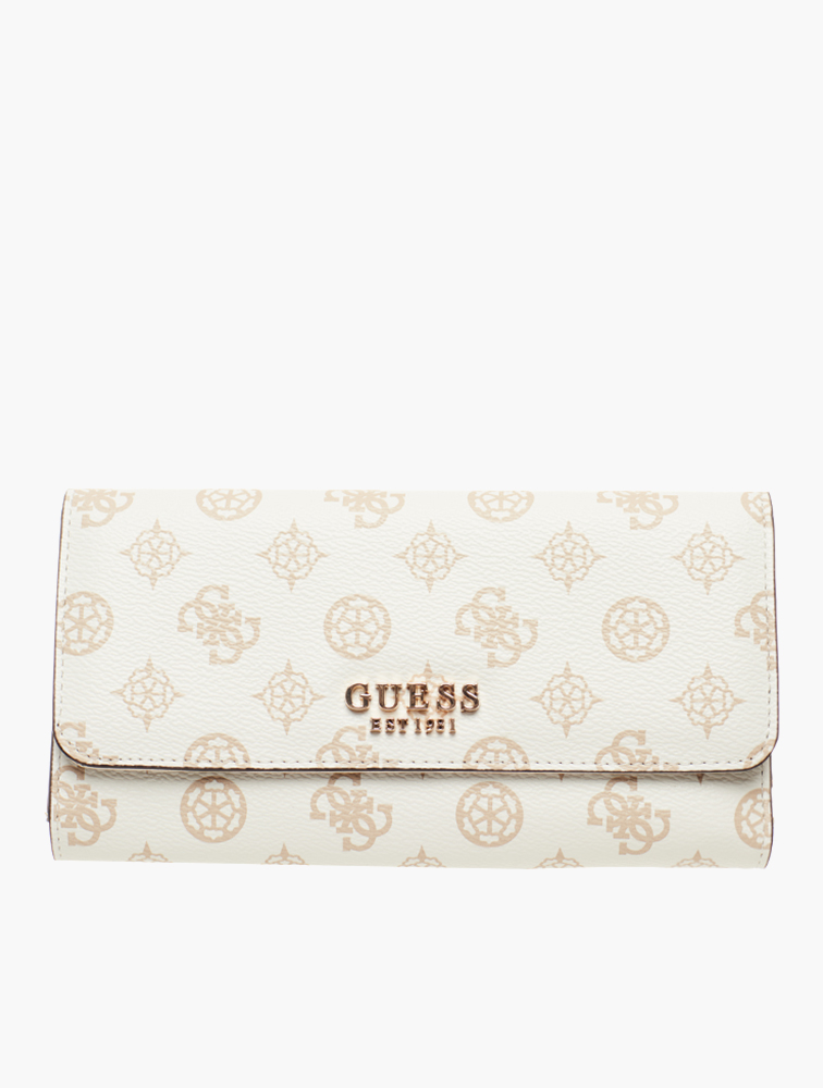 MyRunway | Shop GUESS White Logo Laurel Slg Multi Clutch for Women from ...