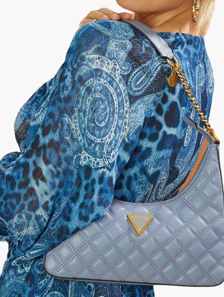 MyRunway | Shop GUESS Blue Guilly Top Zip Shoulder Bag for Women from ...