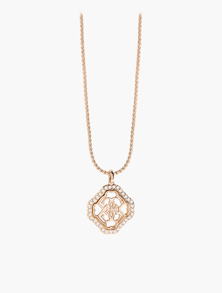 MyRunway | Shop GUESS Gold Hexagon Studded Pendant Necklace for Women ...