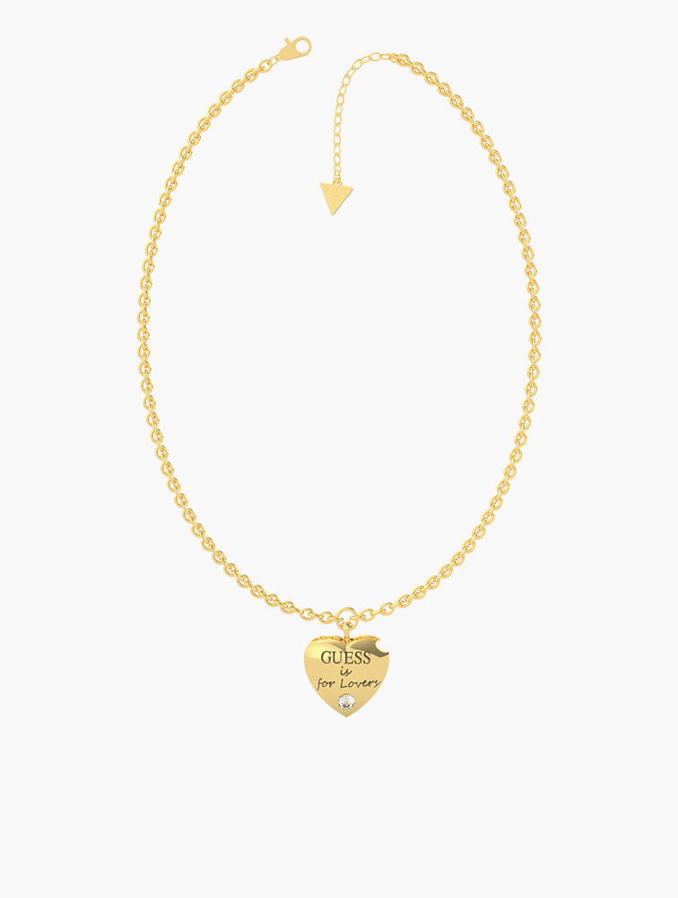 MyRunway | Shop GUESS Gold Chain & Heart Pendant Necklace for Women ...