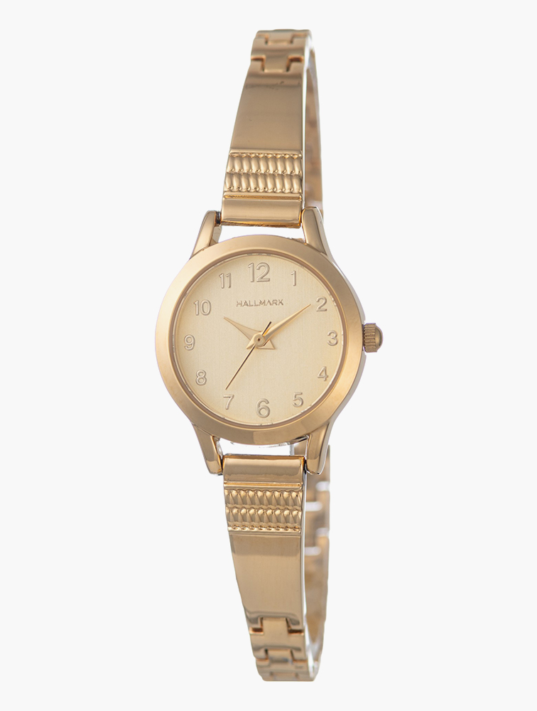 MyRunway | Shop Hallmark Gold Steel & Champagne Dial Watch for Women ...