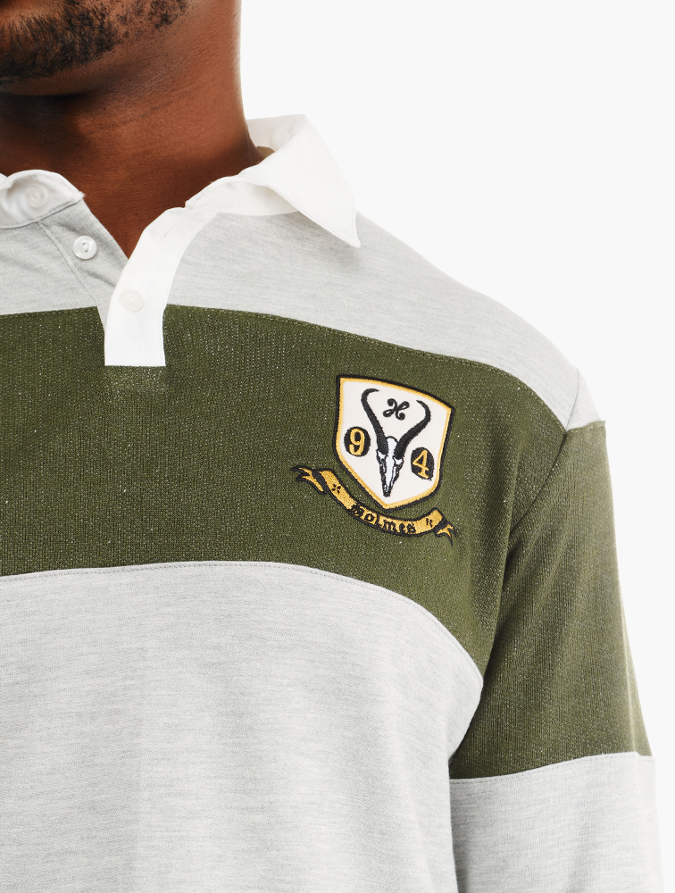 MyRunway | Shop Holmes Brothers Dirty Grey Melange Rugby Polo Shirt for ...