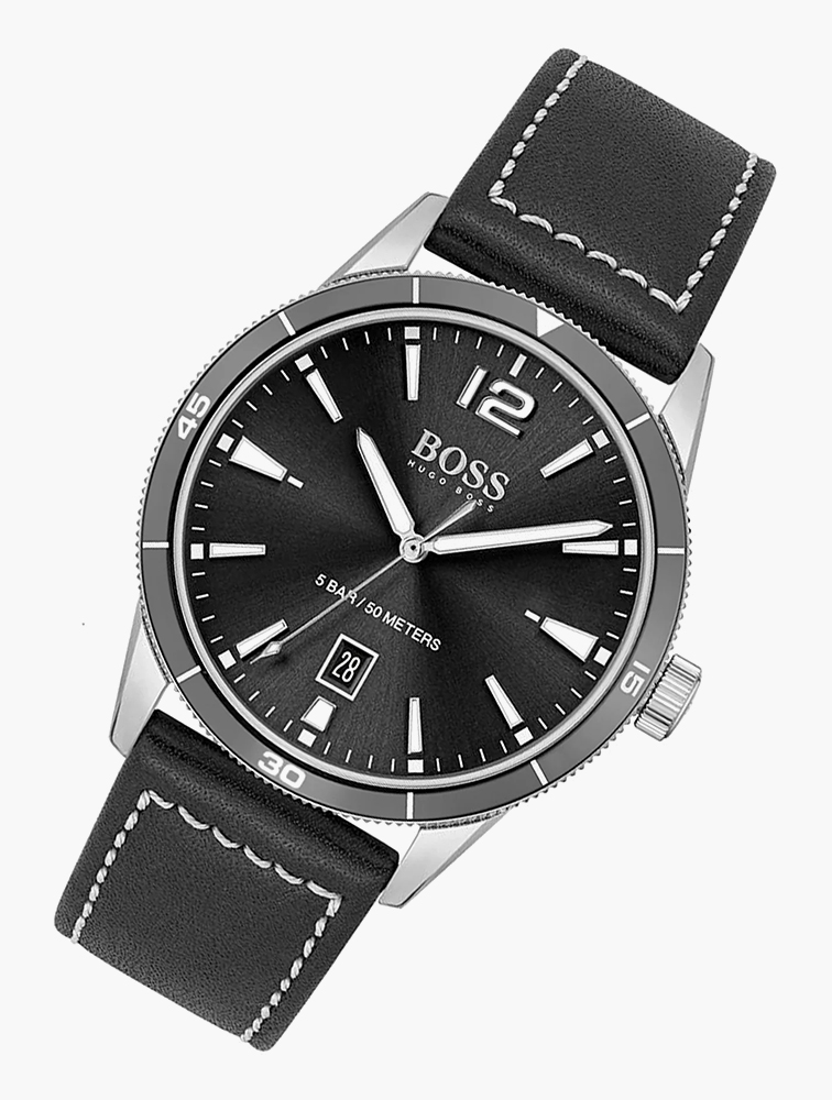 MyRunway | Shop Hugo Boss Black Leather Drifter Watch for Men from ...