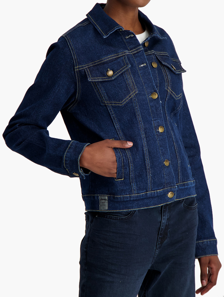 MyRunway | Shop Jeep Navy Blue Denim Jacket for Women from MyRunway.co.za