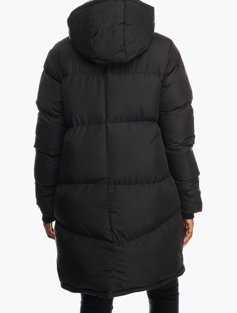 MyRunway | Shop Jeep Black Longer Length Plain Puffer Jacket for Women ...
