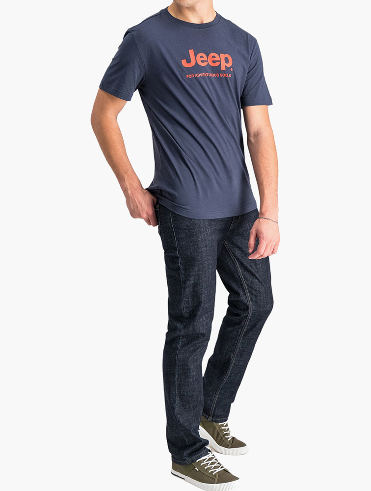 MyRunway | Shop Jeep Navy Graphic Crew Neck Tee for Men from MyRunway.co.za