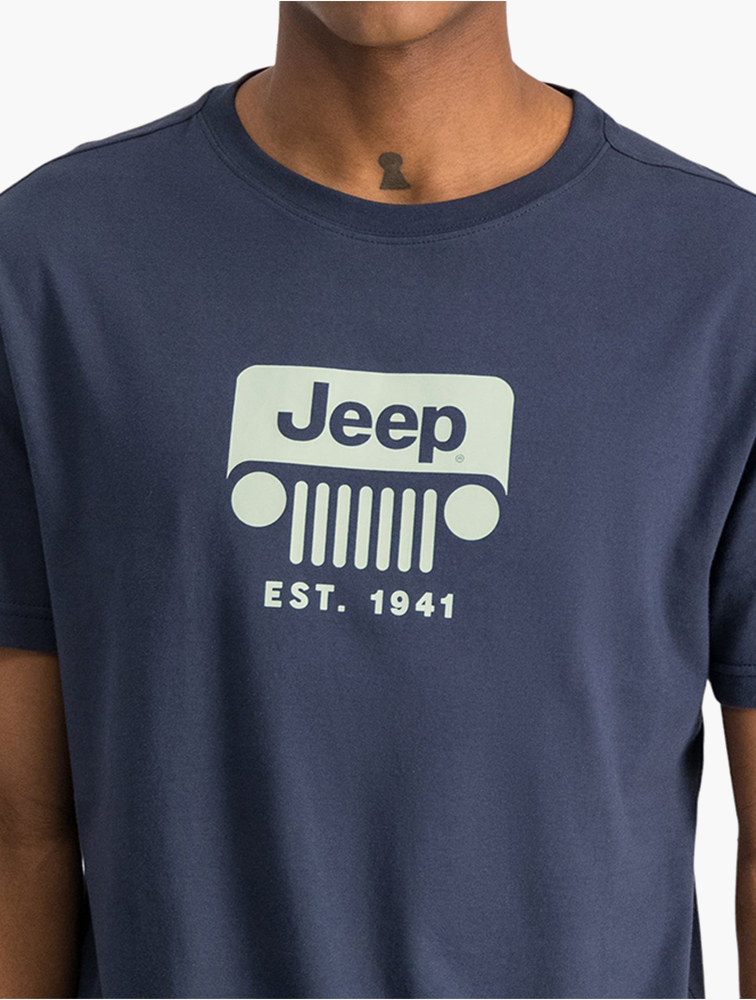 MyRunway | Shop Jeep Navy Crew Neck Tee for Men from MyRunway.co.za