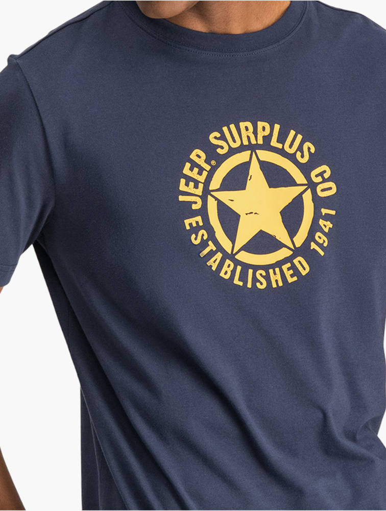 MyRunway | Shop Jeep Navy Star Icon Print T-Shirt for Men from MyRunway ...