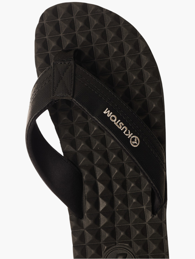 MyRunway | Shop Kustom Black Super Spike Sandals for Men from MyRunway ...