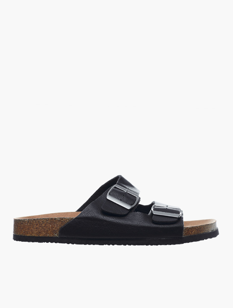 MyRunway | Shop Kustom Black & Tan Duo Slide Sandals for Men from ...