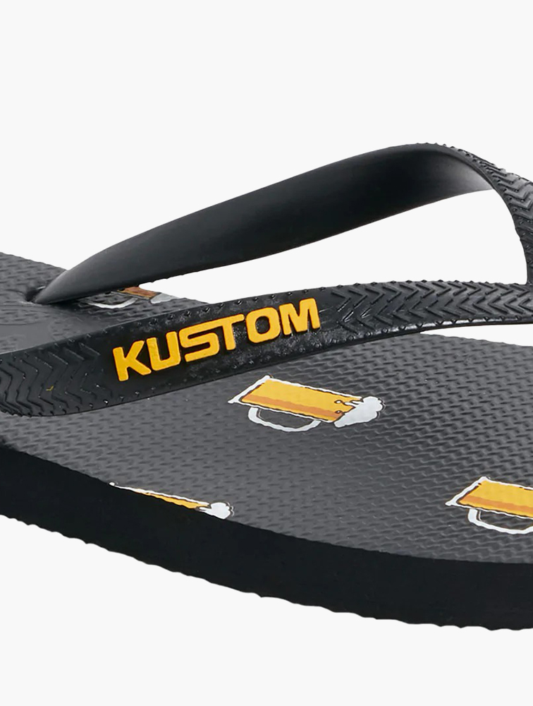 MyRunway | Shop Kustom Black & Yellow Blend Base Frothy Flip Flop for ...
