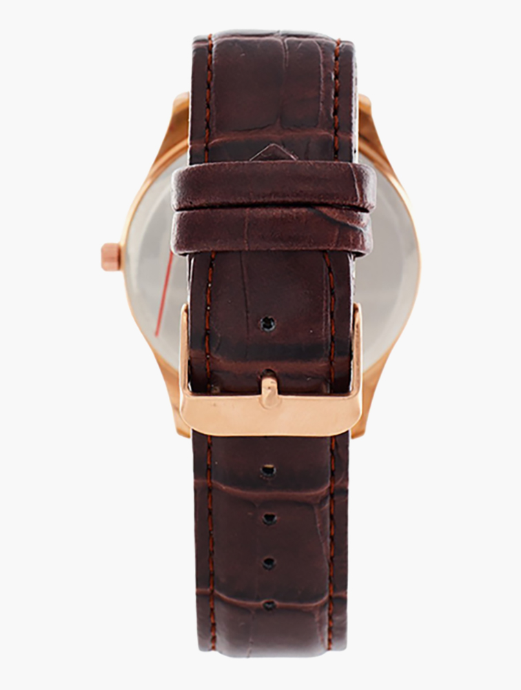 MyRunway | Shop Lanco Gold Case & Brown Leather Band Watch for Women ...