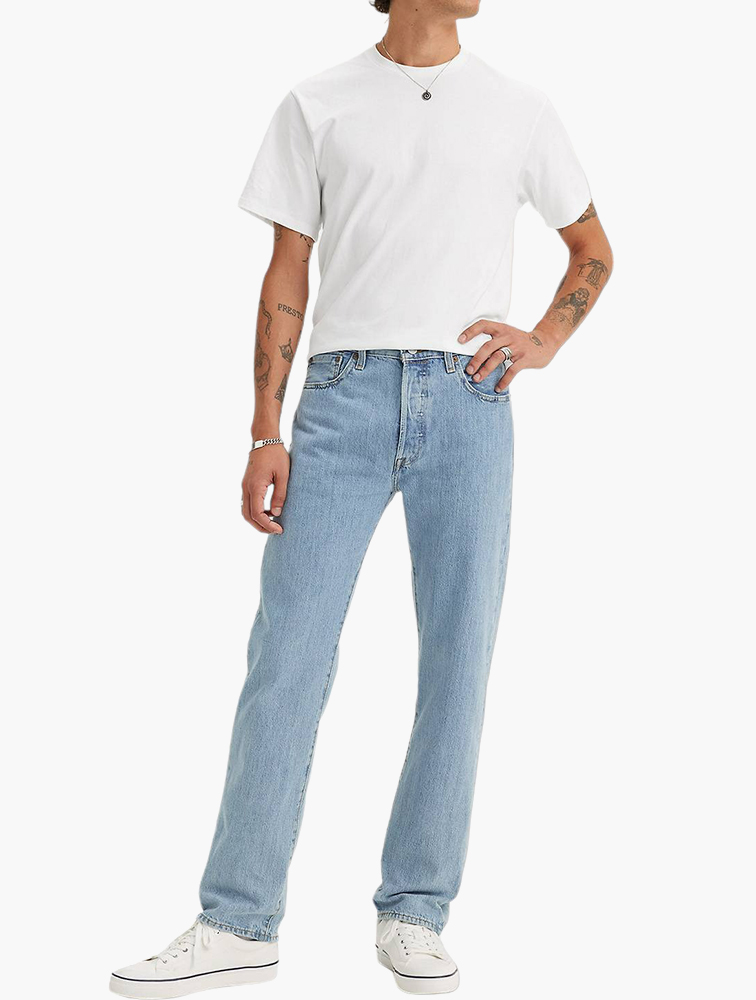 MyRunway | Shop Levi's Blue Light Stonewash 501 Original Fit Jeans for ...
