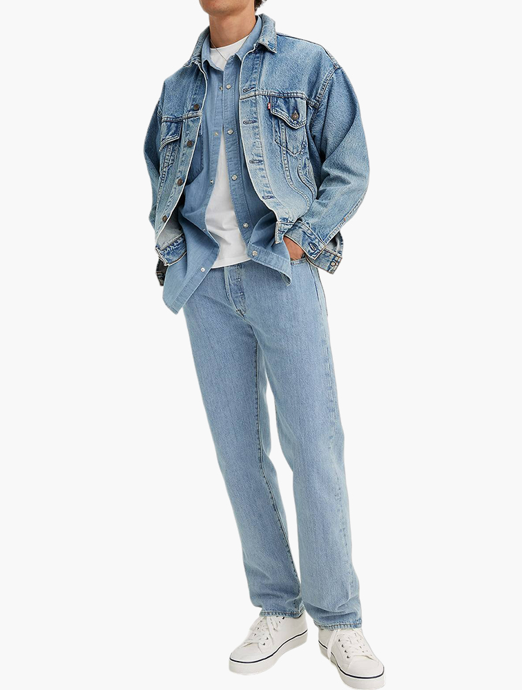 MyRunway | Shop Levi's Blue Light Stonewash 501 Original Fit Jeans for ...