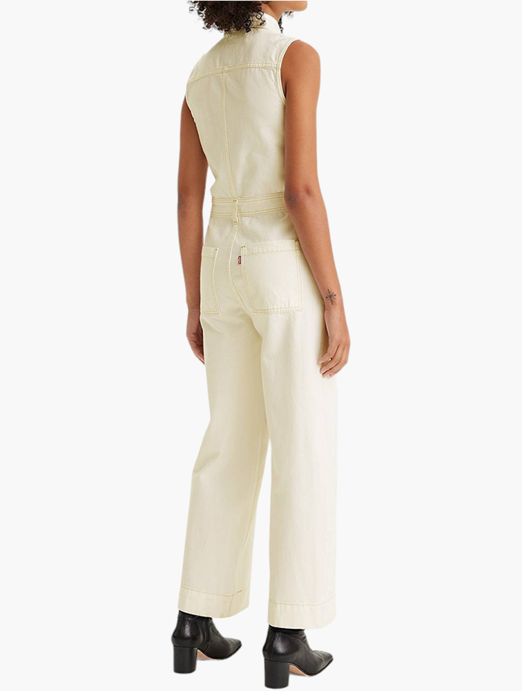 MyRunway | Shop Levi's White Sleeveless Jumpsuit for Women from ...