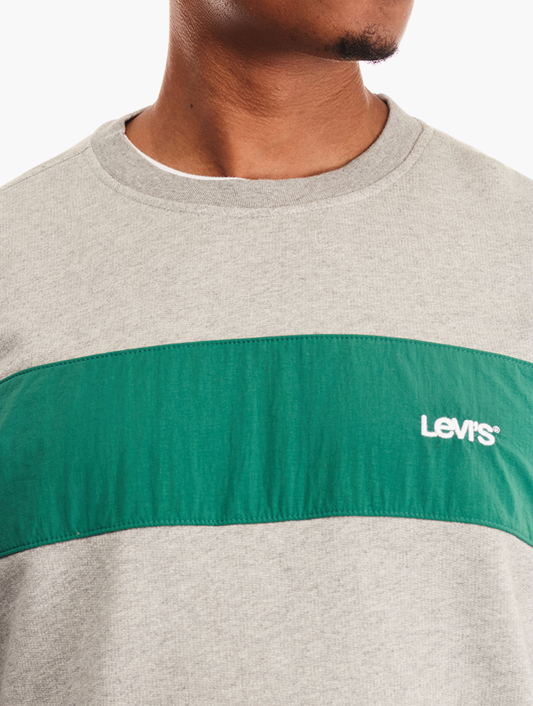 MyRunway | Shop Levi's Grey and Green Striped Design Crew Neck for Men ...