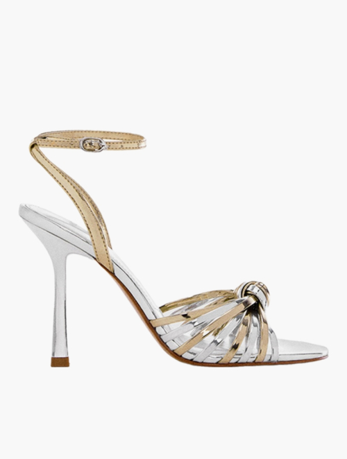 MyRunway | Shop Mango Noto 2 Strappy Heel - Silver for Women from ...